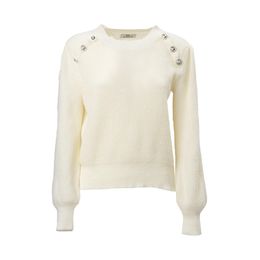 Influencer Pullover Damen Gr&ouml;&szlig;e M wei&szlig;