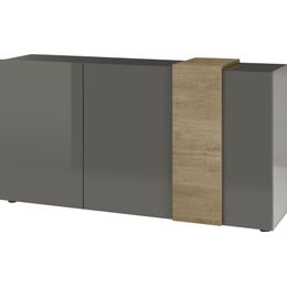Sideboard MCA furniture Sideboards Gr. B/H/T: 181 cm x 94 cm x 44 cm, grau (dunkelgrau hochglanz) Sideboards Breite ca. 181 cm