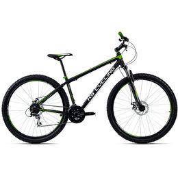 KS-Cycling Mountainbike KS CYCLING "Xceed" Fahrräder Gr. 46 cm, 29 Zoll (73,66 cm), schwarz (schwarz, grün) Hardtail