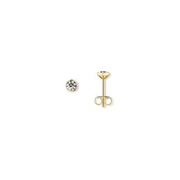 ONE ELEMENT Paar Ohrstecker Zirkonia Zarge Ohrringe Ohrstecker aus 333 Gelbgold, Damen Gold Schmuck Zarge, goldfarben