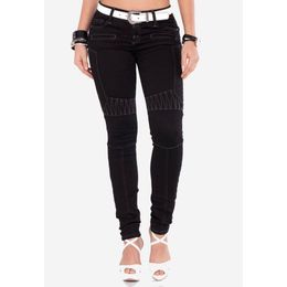 Cipo & Baxx Cipo & Baxx Slim-fit-Jeans im Biker-Stil, schwarz