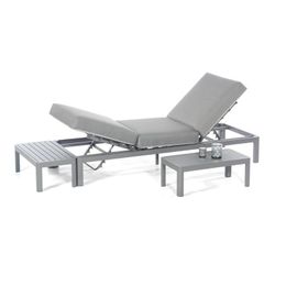 MUESING GMBH & CO KG Lounge-Set Universum Aluminium anthrazit 3-Sitzer-Sofa mit Verstellfunktion incl