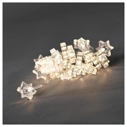 Konstsmide LED-Lichterkette 4090-103 LED Lichterkette "klare Sterne" 24er weiß