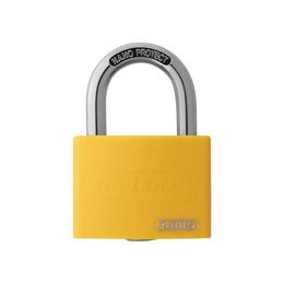 Abus Vorhängeschloss Zylindervorhangschloss T65AL/40 gelb Lock-Tag Schlosskörperbreite 43 mm Aluminium verschiedenschließend