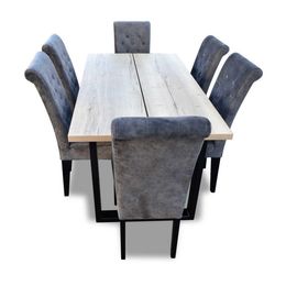 JVmoebel Esszimmer-Set Esstisch Garnitur Tisch + 6x Stühle Esszimmer Stuhl Garnitur Tisch