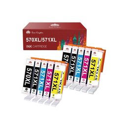 Toner Kingdom für CANON PGI-570XL CLI-571 XL 570XL Tintenpatrone (PIXMA MG5750 MG5700 MG5751 MG5752 MG6850 MG5753 MG6851 MG6852