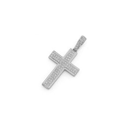 Stella-Jewellery Collier 750er Weißgold Kreuz Anhänger mit Diamanten 0