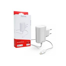 Hama Lightning Schnell Ladegerät 5W 1A 5V Weiß Smartphone-Ladegerät (Ladekabel Netzteil passend für Apple iPhone iPod etc)