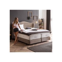 BettCo Boxspringbett Maison (in Nougat Webstoff