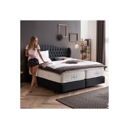 BettCo Boxspringbett Maison (in Schwarz Webstoff