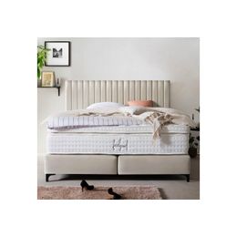 BettCo Boxspringbett Paris (in Creme Samt)