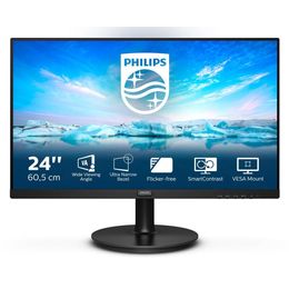 Philips 241V8LA LCD-Monitor (60,5 cm/24 ", 1920 x 1080 px, Full HD, 4 ms Reaktionszeit, 60 Hz, VA LCD), schwarz