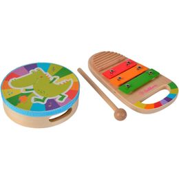 Eichhorn Spielzeug-Musikinstrument Musik Set Trommel und Xylo, bunt