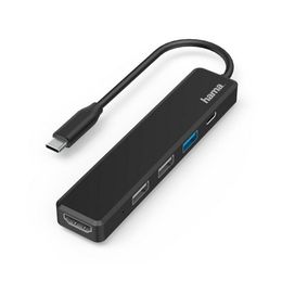 Hama USB-C Hub Multiport, 5 Ports, 3x USB A, USB C, HDMI™, Notebook, Laptop USB-Adapter USB-C zu HDMI, USB Typ A, USB-C, schwarz