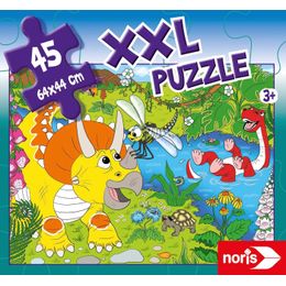 Noris Puzzle XXL Puzzle Dinosaurier, 45 Puzzleteile, bunt