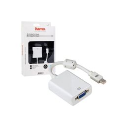 Hama Mini DP Displayport zu VGA Adapter-Kabel Weiß Video-Adapter Mini Displayport