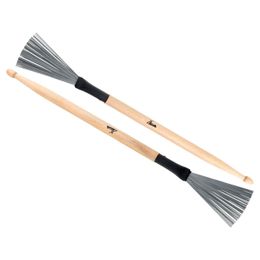 XDrum Schlagzeug WTD-1L Wire Tap Drumstick Brushes lang (Drumstick-Jazzbesen kombination