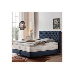 BettCo Boxspringbett Chester (in Marine Webstoff