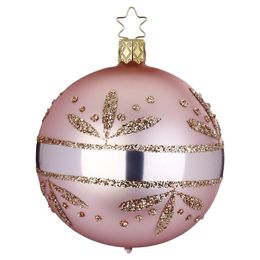 Inge Glas INGE-GLAS® Weihnachtsbaumkugel Blütenband zuckerwatte matt (1 St)
