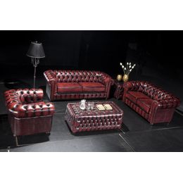 Salottini Polstergarnitur Chesterfield Sofagarnitur Bolton Leder 3/2/1 SOFORT LIEFERBAR