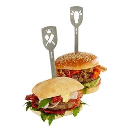 Gefu Grillspieß Burger Spieße Set TORRO 2 Stier Fleischspieße Edel