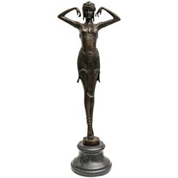 aubaho Skulptur Bronzeskulptur Bronze Figur Scarab Tänzerin nach Chiparus Antik-Stil R
