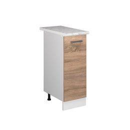 VICCO Apothekerschrank Küchenunterschrank R-Line 30 cm Weiß Sonoma Arbeitsplatte