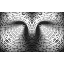 papermoon Fototapete "Abstrakt 3D Effekt" Tapeten Gr. B/L: 4,50 m x 2,80 m, Bahnen: 9 St., bunt Fototapeten