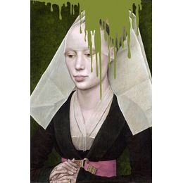 Acrylglasbild queence "Nonne" Bilder Gr. B/H/T: 80 cm x 120 cm x 2,4 cm, grün Acrylglasbilder