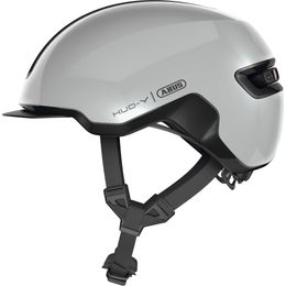 Fahrradhelm Abus "HUD-Y" Helme Gr. S Kopfumfang: 51 cm - 55 cm, grau Fahrradhelme für Erwachsene