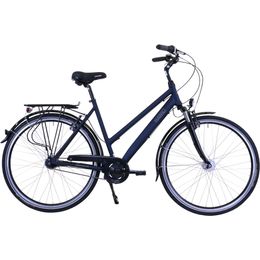Cityrad HAWK Bikes "Lady Deluxe" Fahrräder Gr. 53 cm, 28 Zoll (71,12 cm), blau Alle Fahrräder