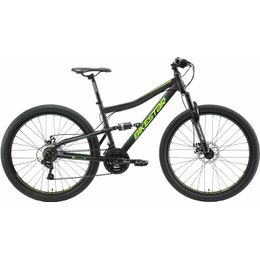 Mountainbike Bikestar Fahrräder Gr. 43 cm, 27,5 Zoll (69,85 cm), schwarz Full Suspension