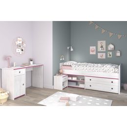 Jugendzimmer-Set Parisot "Smoozy" Schlafzimmermöbel-Sets weiß Baby Komplett-Kinderzimmer