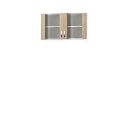 Glashängeschrank Optifit "Padua" Schränke Gr. B/H/T: 100 cm x 57,6 cm x 34,6 cm, 2 St., beige (eiche, champagner) Hängeschränke