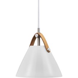 Tischleuchte design for the people "STRAP" Lampen Gr. 1 flammig, Ø 17 cm Höhe: 17 cm, weiß Pendelleuchte Küchenlampe Pendelleuchten und Hängeleuchten Schirm aus Opal Glas