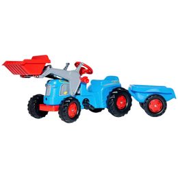 Tretfahrzeug Rolly Toys "Classic" Tretfahrzeuge blau Kinder Kettcar Tretfahrzeug Tretfahrzeuge Traktor mit Trailer und Lader