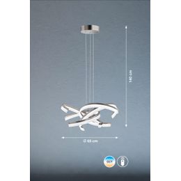 Fischer und Honsel LED Pendelleuchte FISCHER & HONSEL "Sund TW" Lampen Gr. Ø 65 cm, grau (nickelfarben) LED Hängeleuchten und Pendelleuchten