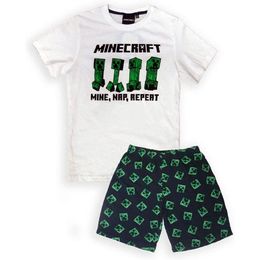 Minecraft Pyjama Minecraft Shorty Pyjama Jungen + Mädchen kurzer Schlafanzug