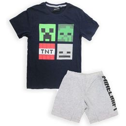 Minecraft Pyjama Minecraft Shorty Pyjama Jungen + Mädchen kurzer Schlafanzug