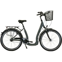Cityrad HAWK Bikes "HAWK City Comfort Deluxe Plus Grey" Fahrräder Gr. 46 cm, 28 Zoll (71,12 cm), grau Alle Fahrräder