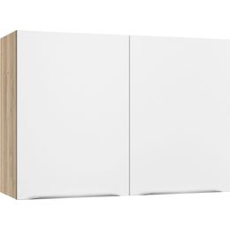 Hängeschrank Optifit "Aken" Schränke Gr. B/H/T: 100 cm x 70,4 cm x 34,6 cm, weiß (weiß, wildeiche nachbildung) Hängeschränke