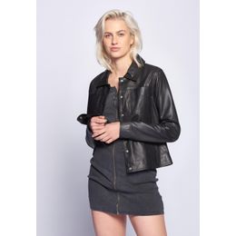 Lederjacke Maze "42020110", Damen, Gr. L, schwarz, Obermaterial: 100% Lammleder; Futter: 100% Polyester, Jacken