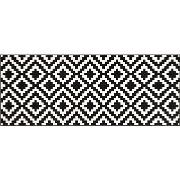 Fußmatte wash+dry by Kleen-Tex Teppiche Gr. B/L: 75 cm x 120 cm, 7 mm, 1 St., schwarz-weiß (schwarz, weiß) Fußmatten gemustert