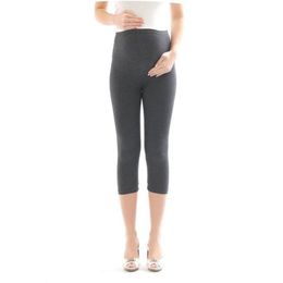 YESET Umstandshose Umstand Hose Capri 3/4 Umstandsleggings Baumwolle Dunkelgrau XL