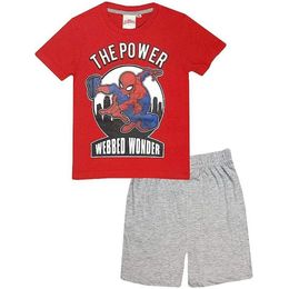 Spiderman Pyjama Spider-Man Shorty Pyjama kurzer Schlafanzug für Jungen 104 110 116 128