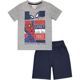 Spiderman Pyjama Spider-Man Shorty Pyjama kurzer Schlafanzug für Jungen 104 110 116 128