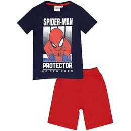 Spiderman Pyjama Spider-Man Shorty Pyjama kurzer Schlafanzug für Jungen 104 110 116 128