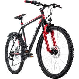 KS-Cycling ATB KS CYCLING "Xtinct" Fahrräder Gr. 42 cm, 26 Zoll (66,04 cm), schwarz (schwarz, rot) ATB Fahrräder