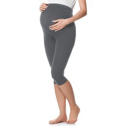 Be Mammy Umstandsleggings 3/4 Umstandsleggings aus Baumwolle BE20-229 (1-tlg) elastischer Bund