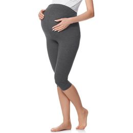 Be Mammy Umstandsleggings 3/4 Umstandsleggings aus Baumwolle BE20-229 (1-tlg) elastischer Bund